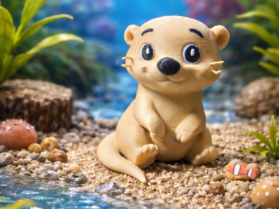 Cute Baby Otter – Super cute mini otter - Free 3D Print Model - MakerWorld