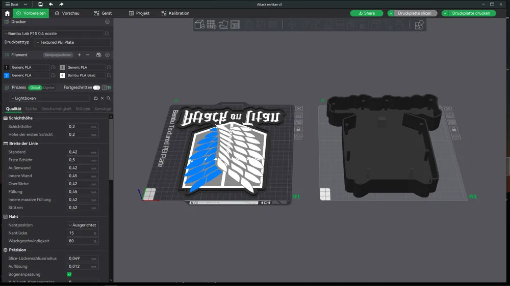 Attack on Titan Lightbox by Calipitter - MakerWorld