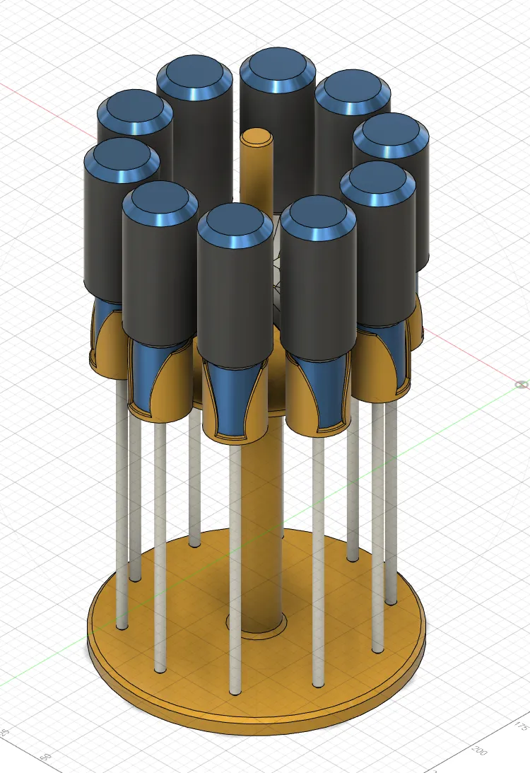 Allen Key Screwdriver Carousel Holder - Free 3D Print Model - MakerWorld