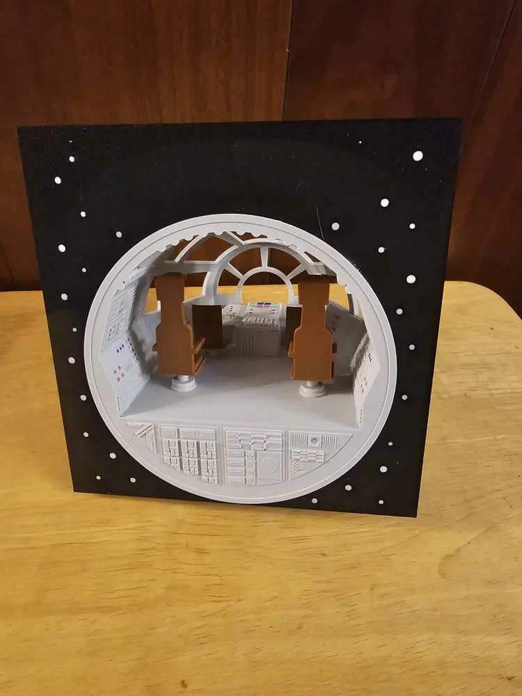 Star Wars Millennium Falcon Book Nook by Ryschweitzer MakerWorld ...