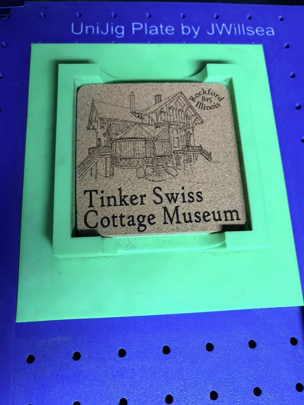 Galvo UniJig Coaster Engraving Jig - Free 3D Print Model - MakerWorld