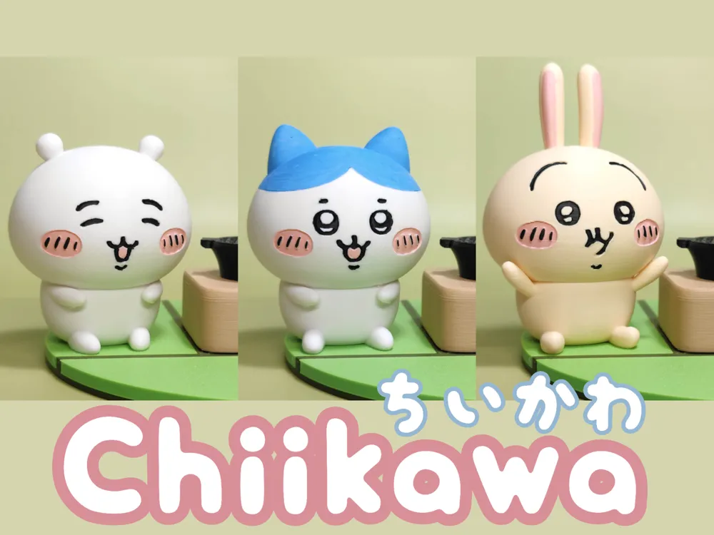 Chiikawa Barbecue Party - Free 3D Print Model - MakerWorld