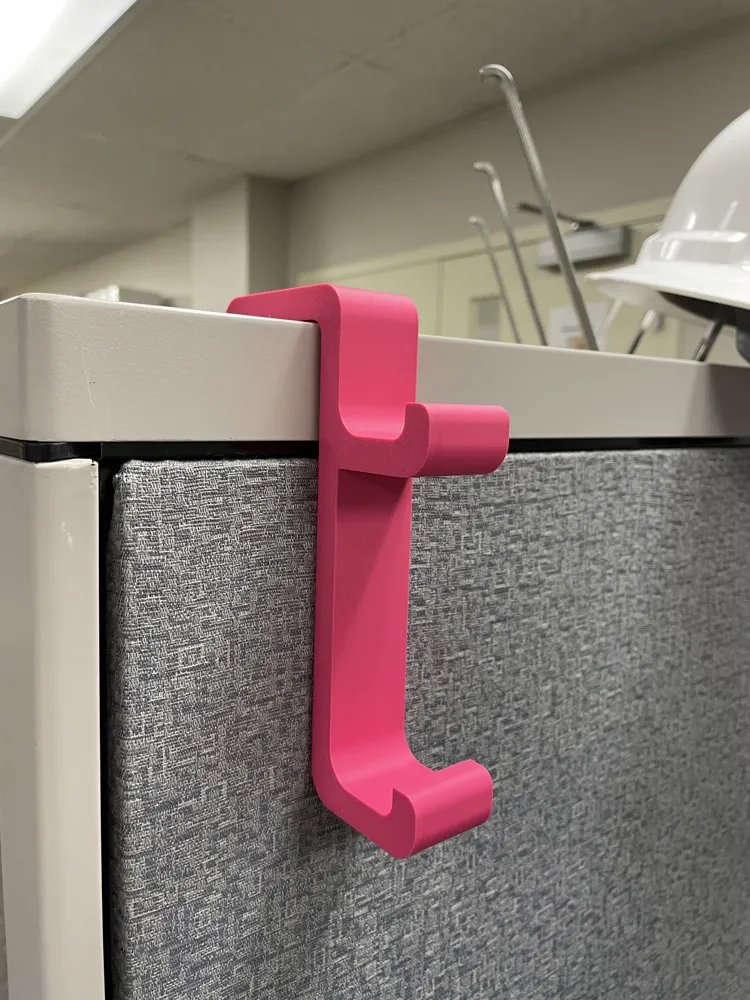 Over the Wall Cubicle Hanger - Free 3D Print Model - MakerWorld