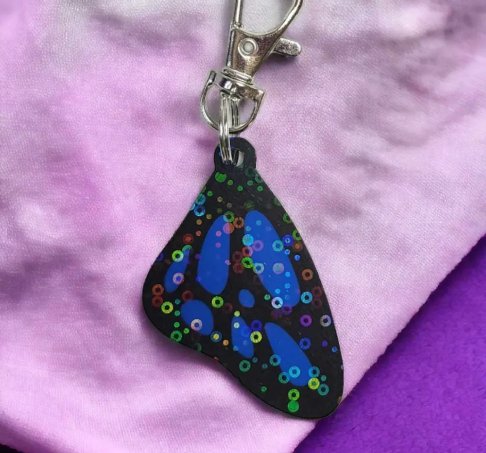 Butterfly Wing Keychain 2D flat art by OuijaWitch - MakerWorld
