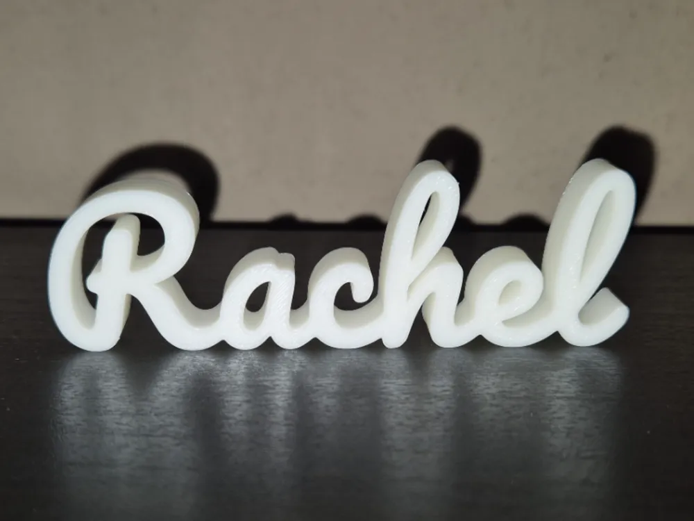 Rachel Name Sign Display Decor - Free 3D Print Model - MakerWorld