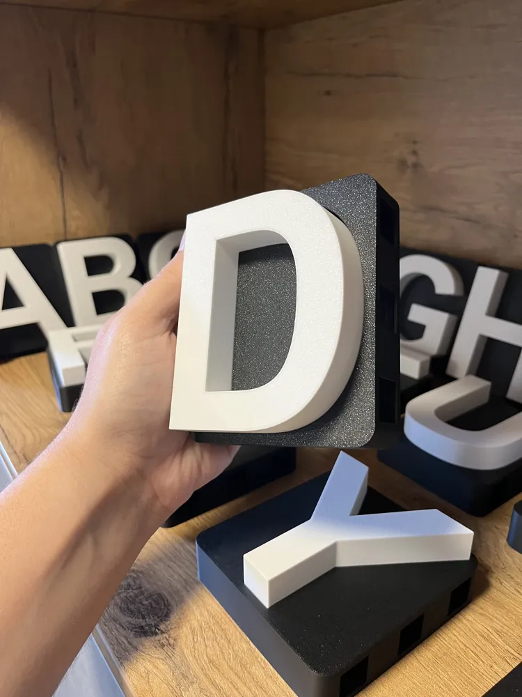 3D Letter “D” – modular, LED-capable & A–Z series by LetHimPrint ...
