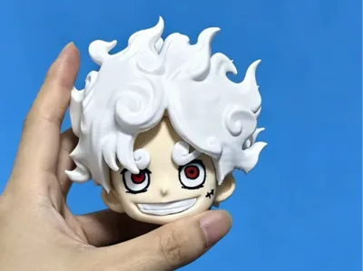 One Piece Chibi Nika Luffy Normal Head DLC Multi-color Print in Place ...