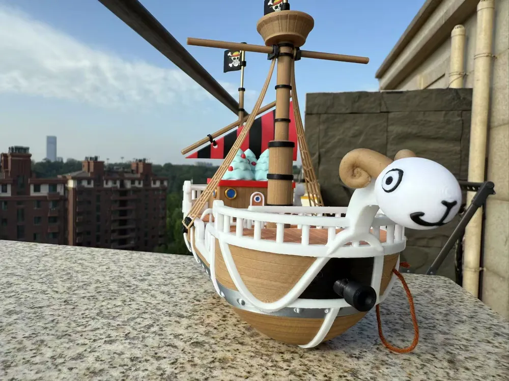 【Más de 150 piezas/450 g】Going Merry/Luffy de One Piece (recreación ...