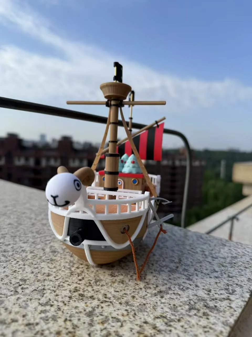 【150+ peças/450g】Going Merry/Monkey D Luffy (recriação fiel aos esboços ...