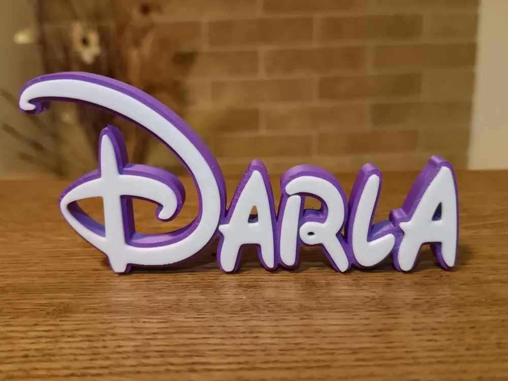 Darla Name Disney Font - Free 3D Print Model - MakerWorld
