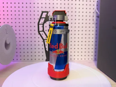 Red Bull Stun Grenade Kit by wubooMakerWorld: Download Free 3D Models