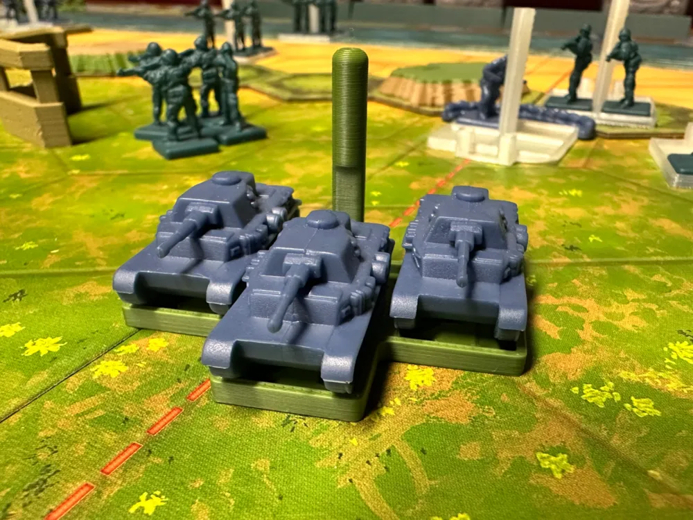 Memoir 44 Tank Tray Holder (x3) by IamV0ld3m0rt - MakerWorld