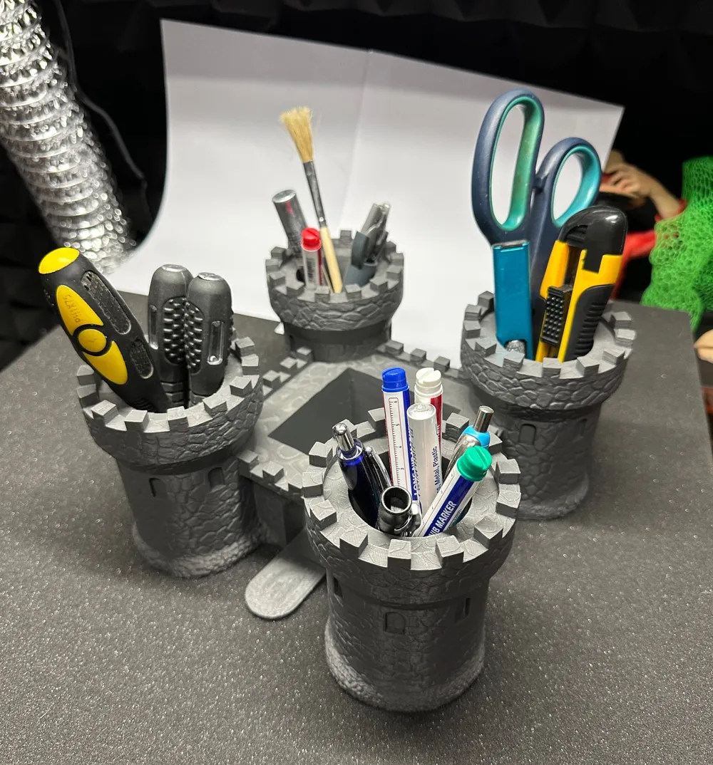 Castle Desk Organizer - Free 3D Print Model - MakerWorld