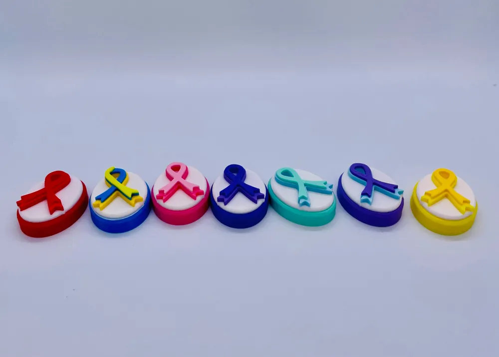 Awareness Ribbon Shoe Charms by FunFam3D - MakerWorld