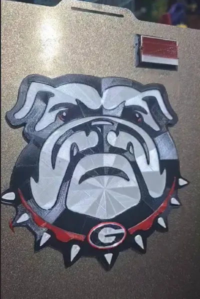 UGA Georgia Bulldog Face - Wall Art by teamspeed16 MakerWorld: Download ...