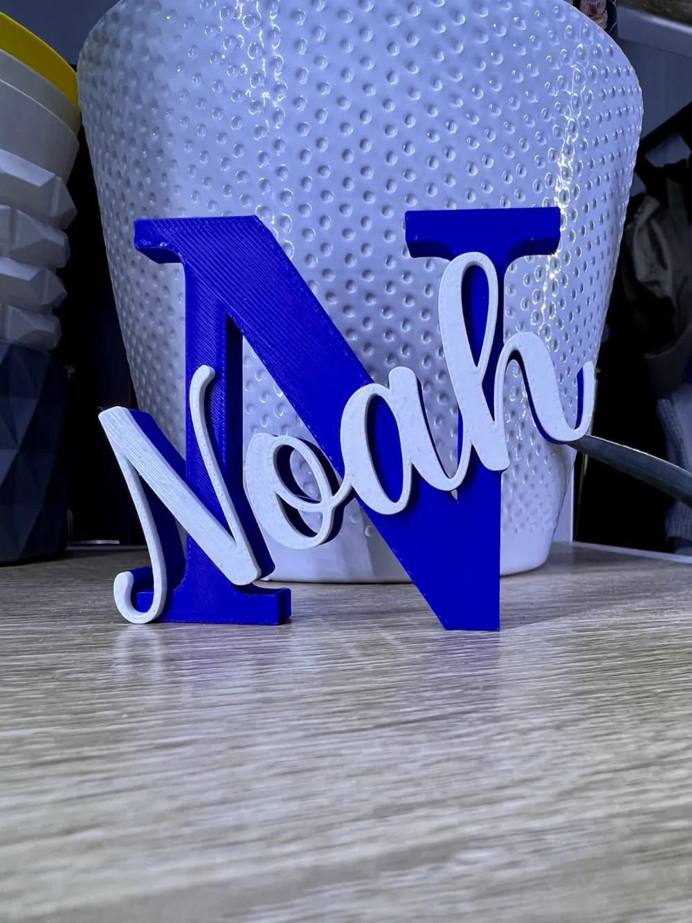 NOAH name ornament nameplate initial Noe names by meetoo333MakerWorld ...
