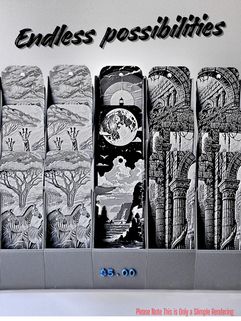 Modular Bookmark Display V2 - Free 3D Print Model - MakerWorld