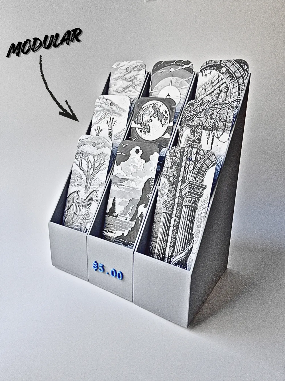 Modular Bookmark Display V2 - Free 3D Print Model - MakerWorld