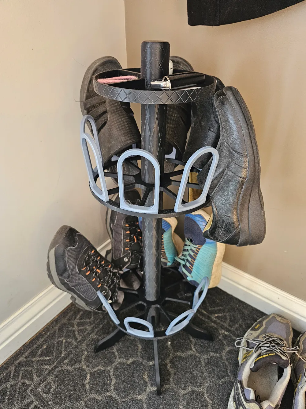 Rotary shoes rack by PhantomX MakerWorld: Download Free 3D Models