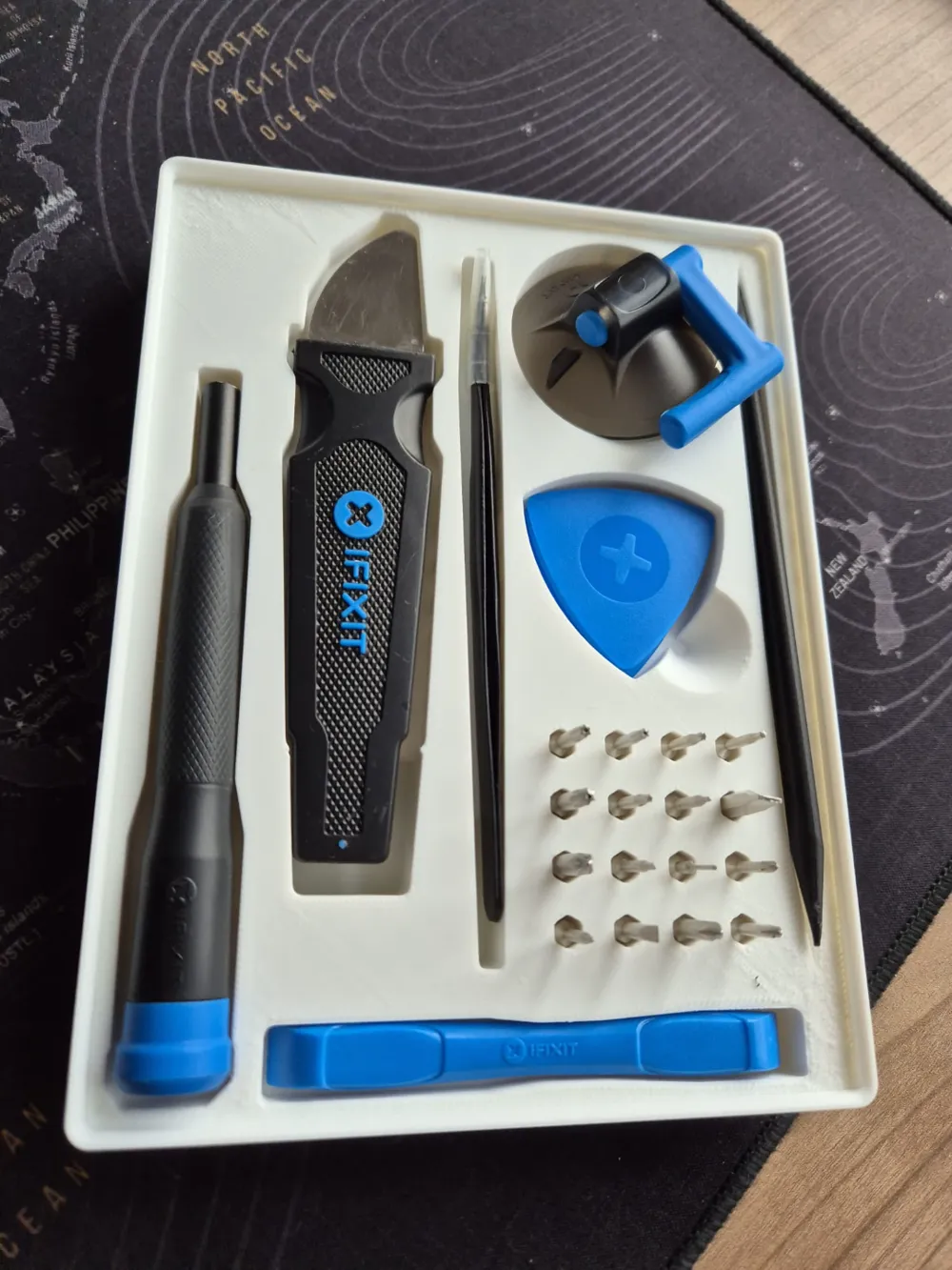 Gridfinity iFixit Essential Electronics Toolkit by BallyMcBallface - MakerWorld