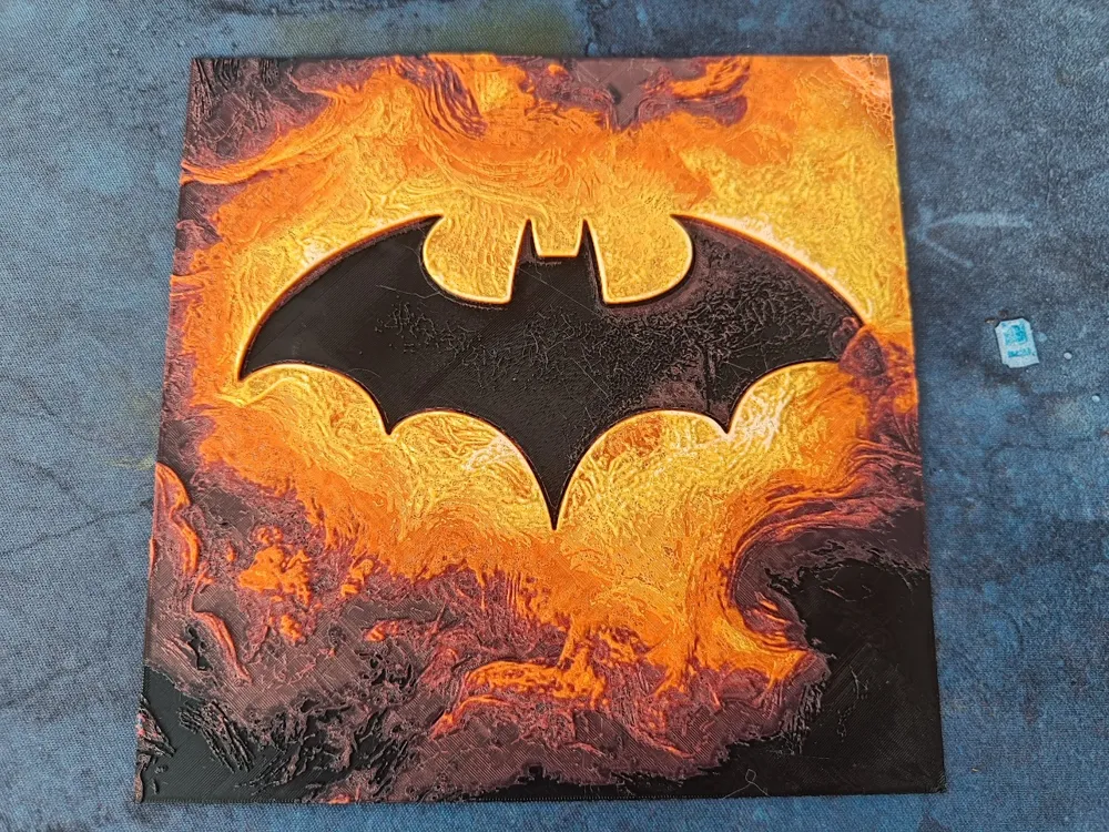 Batman Logo Fire Hueforge Wall Art by Optimus_Fine - MakerWorld
