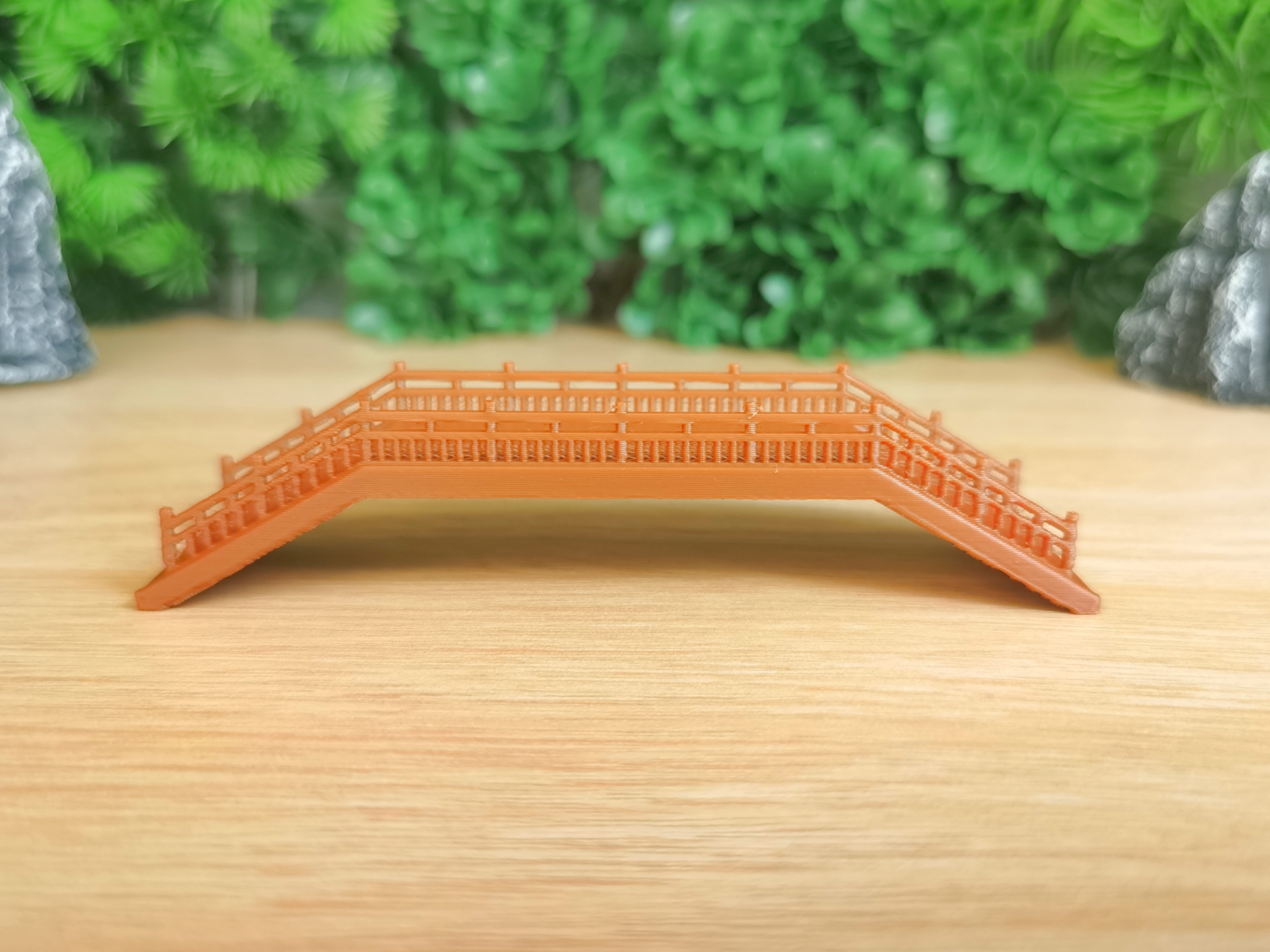 Ancient Style Bridge Wooden Arch Bridge Ancient Architecture Ornament ...
