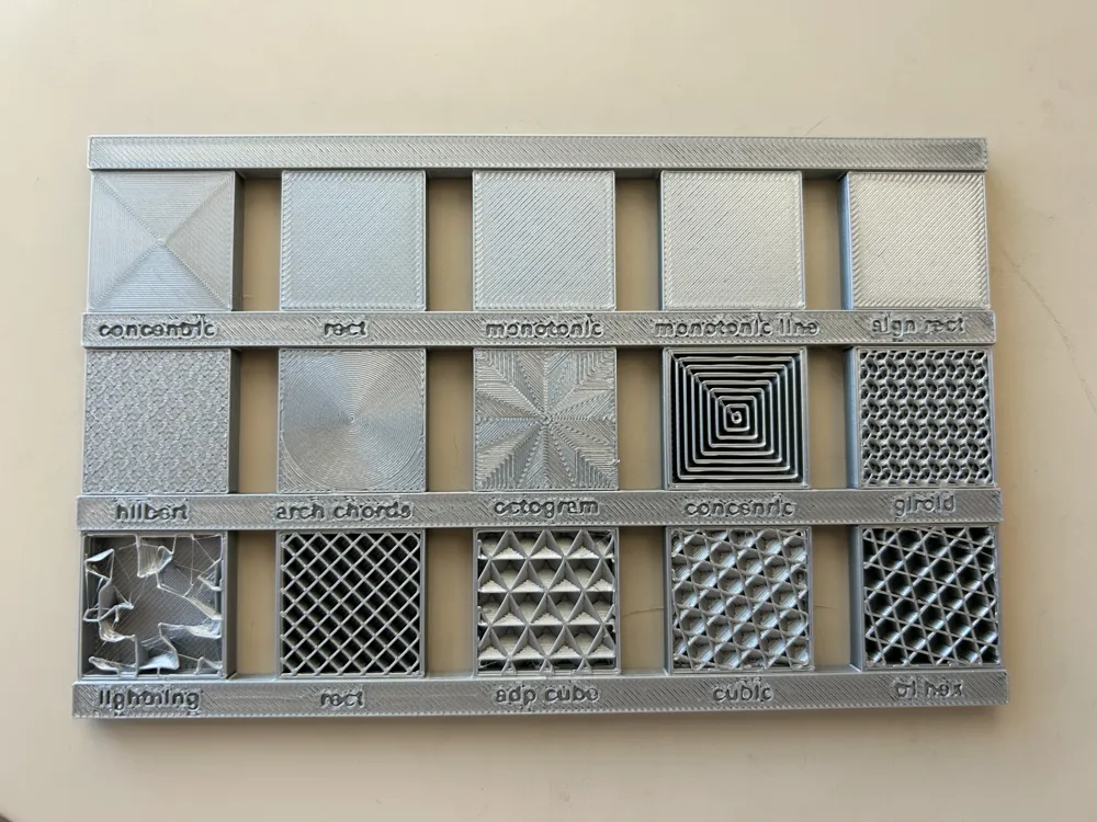 Surface Pattern and Infill Pattern Card Remixed by biggPa - MakerWorld