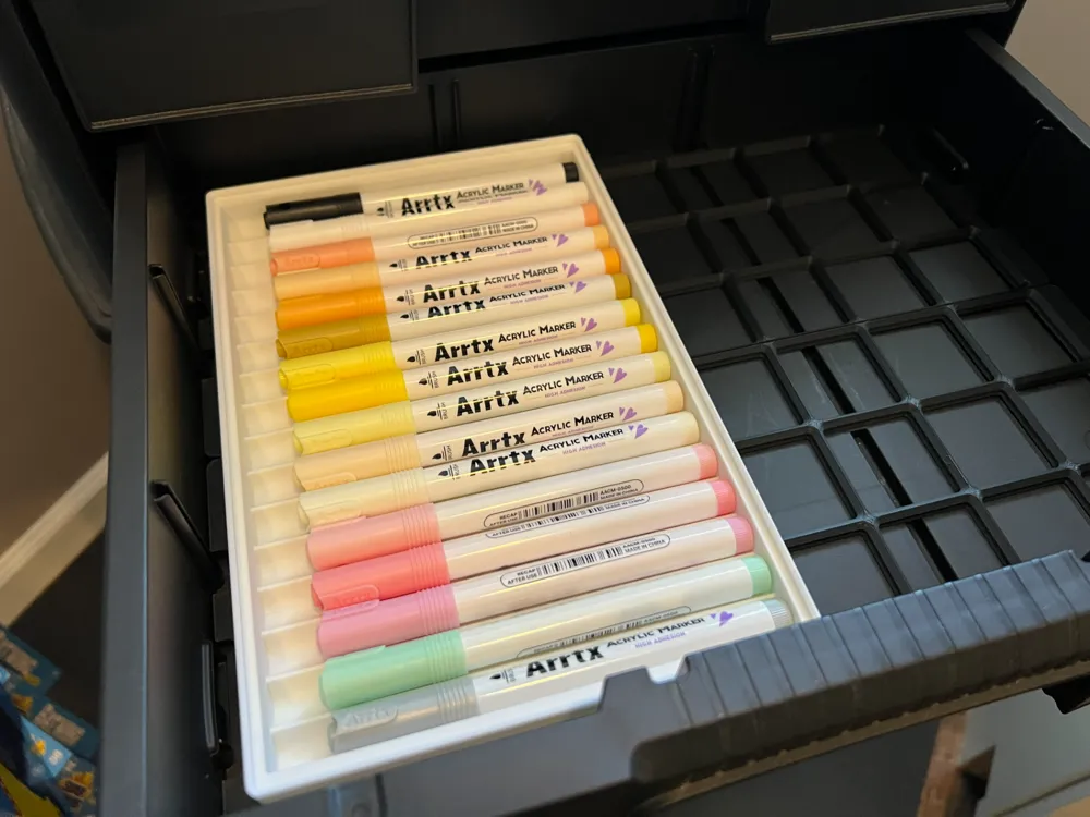 Acrylic Marker Trays Multiple Diameters-Gridfinity - Free 3D Print ...