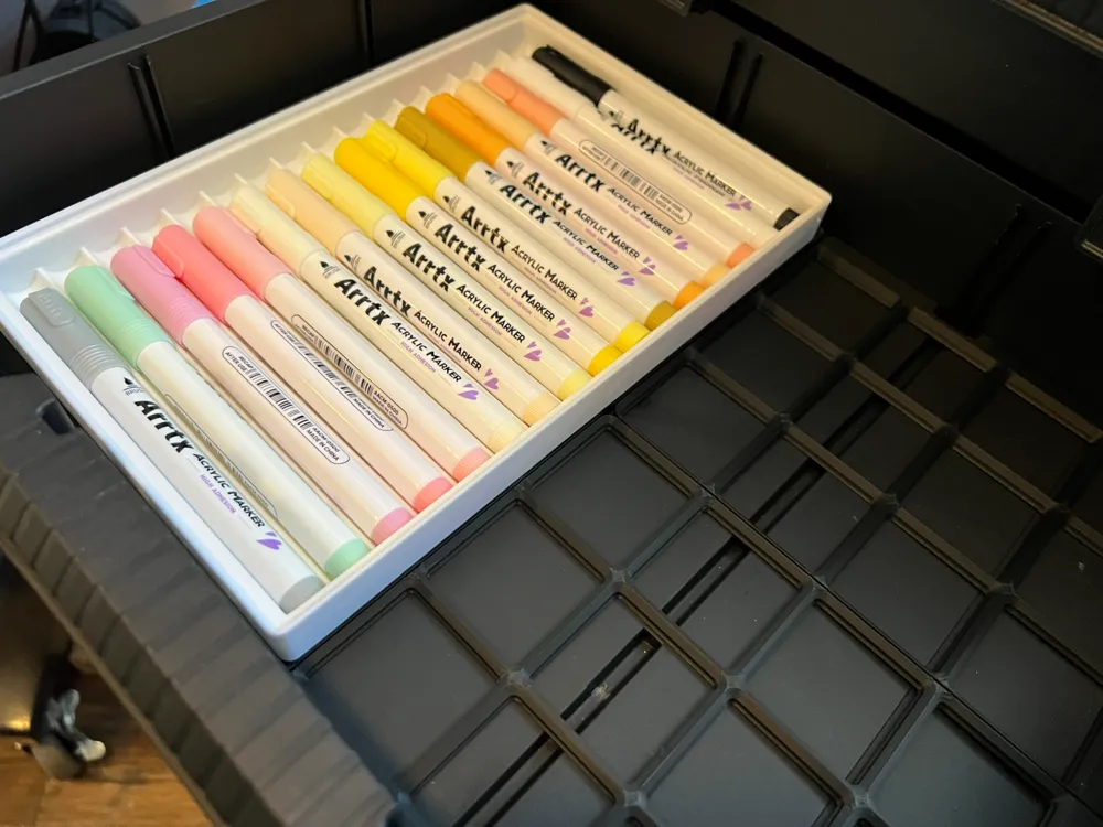 Acrylic Marker Trays Multiple Diameters-Gridfinity - Free 3D Print ...