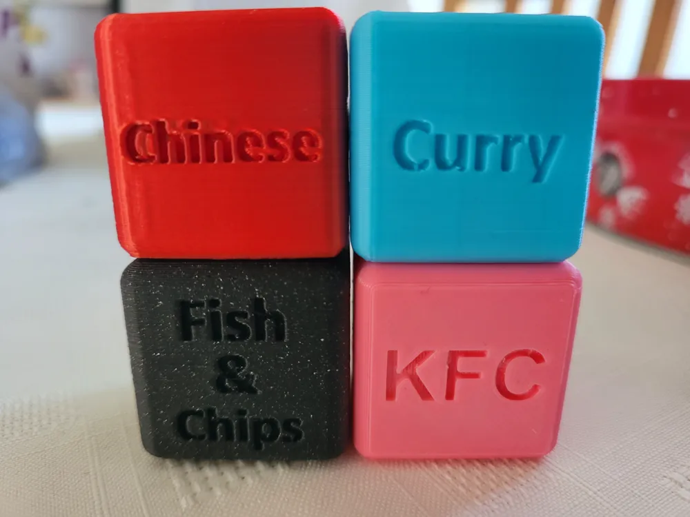 Food dice - Perfect cheap gift! by Oddity3D - MakerWorld