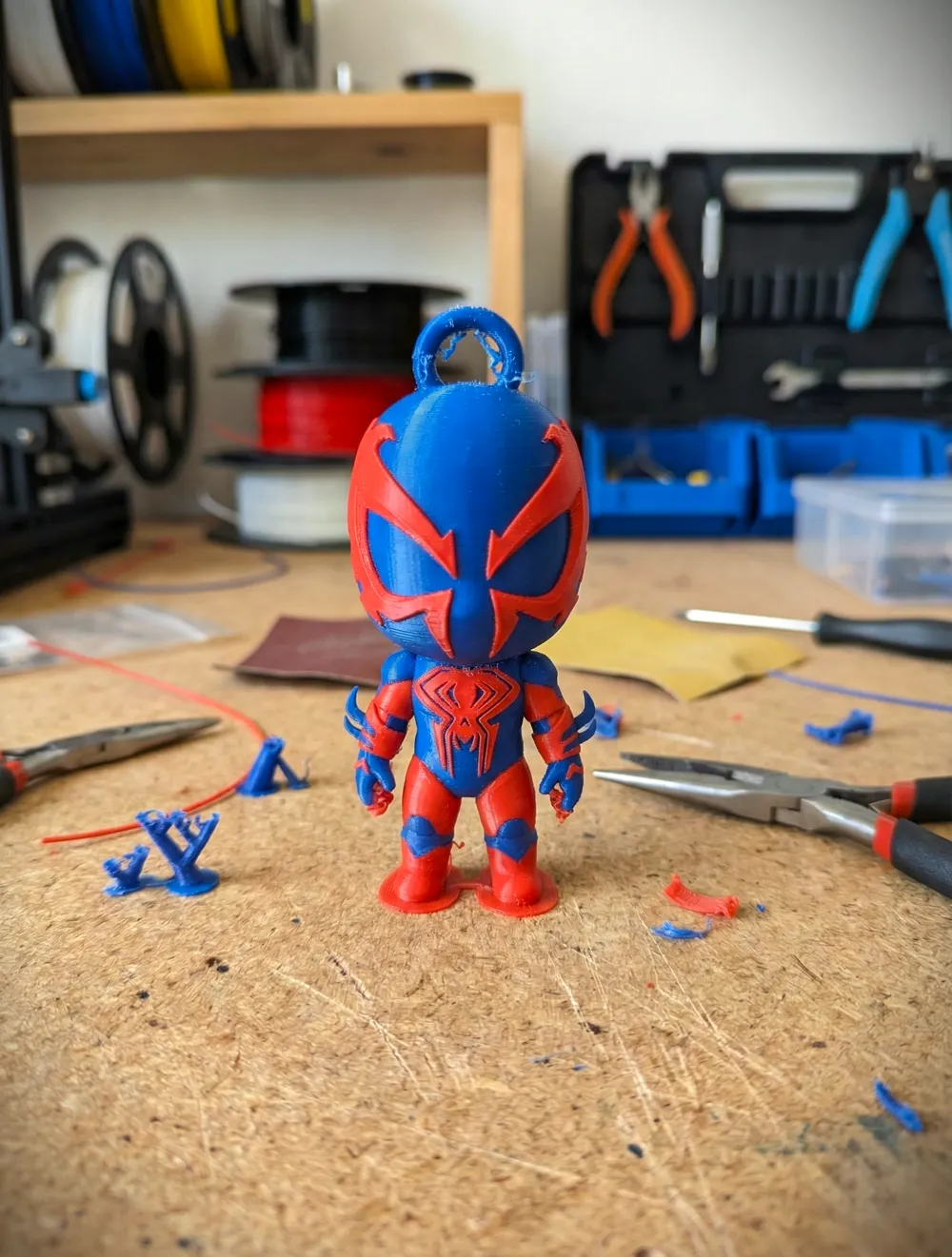 Chibi Spider-Man 2099 - Miguel Keychain & Figure - Free 3D Print Model ...