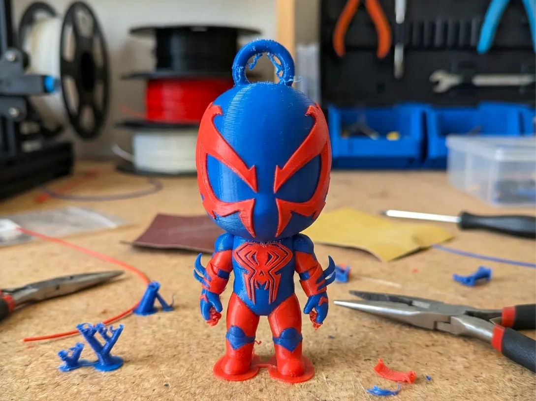 Chibi Spider-Man 2099 - Miguel Keychain & Figure - Free 3D Print Model ...