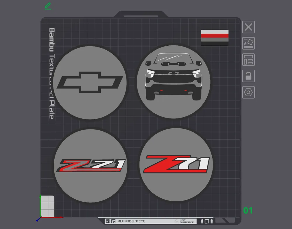 Chevy Silverado Coaster set by dope - MakerWorld