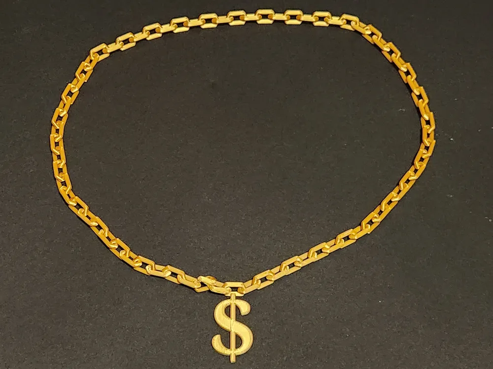 Gold Money Chain by Henderson Modeling MakerWorld: Download Free 3D Models