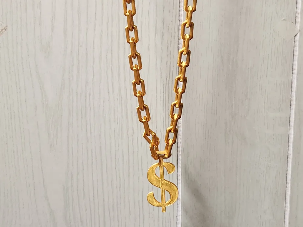Gold Money Chain - Free 3D Print Model - MakerWorld