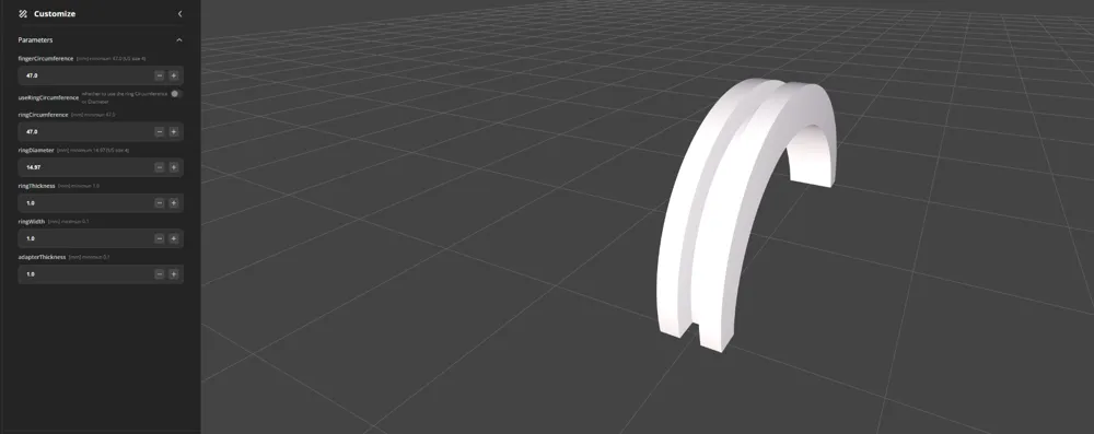 Parametric ring adapter spacer by wqwyq - MakerWorld