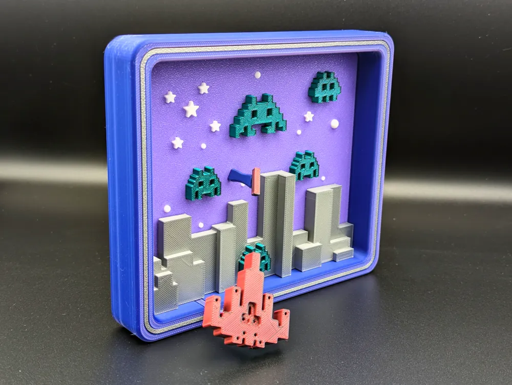 Space Invaders Diorama by Blubdiwub MakerWorld: Download Free 3D Models