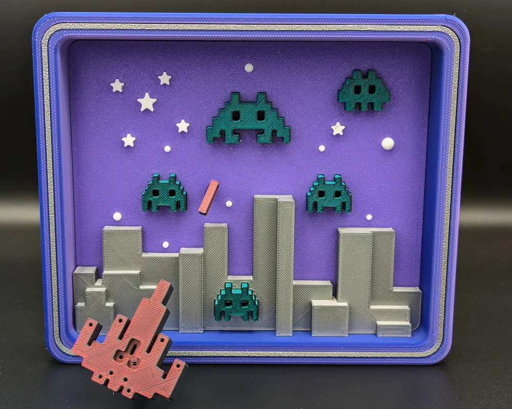 Space Invaders Diorama by Blubdiwub MakerWorld: Download Free 3D Models