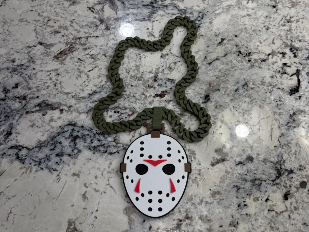 Spooky Ski Mask Chain - Free 3D Print Model - MakerWorld