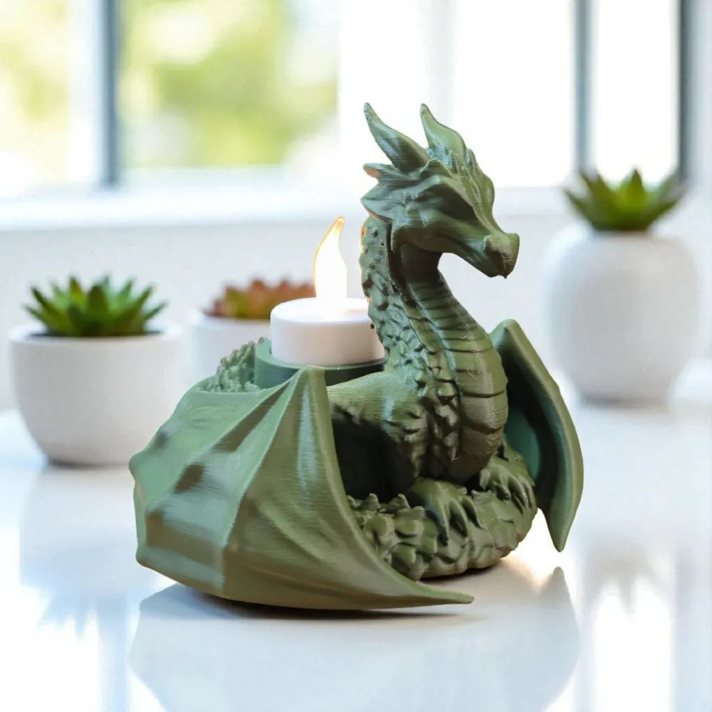 Dragon Candle Holder – Fantasy Elegance in 3D by Eclipse 3D MakerWorld: Download Free 3D Models