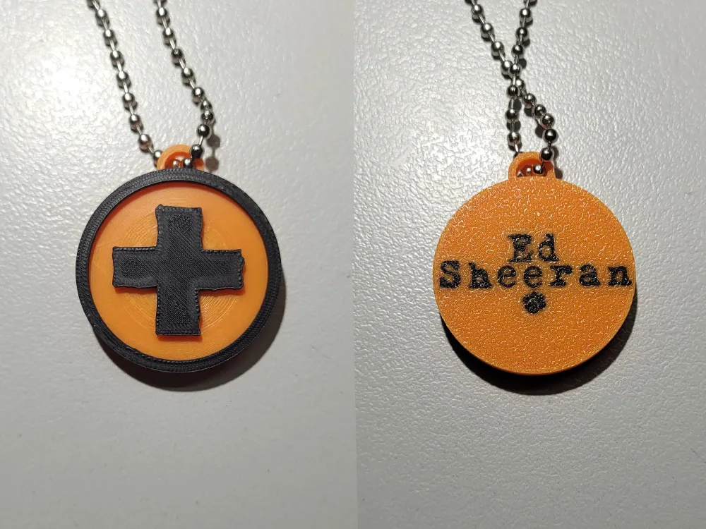 Ed Sheeran Plus + Double Sided Keychain - Free 3D Print Model - MakerWorld