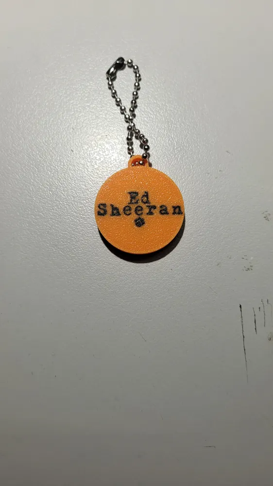 Ed Sheeran Plus + Double Sided Keychain - Free 3D Print Model - MakerWorld