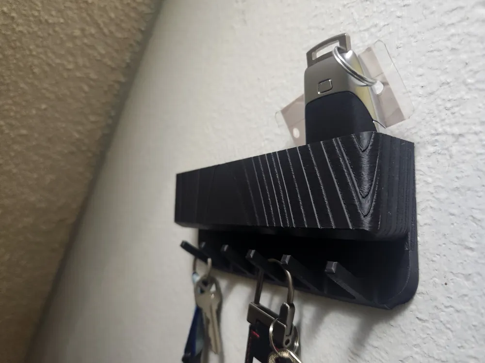 Wall Mounted Key Holder w/ Hooks - Free 3D Print Model - MakerWorld