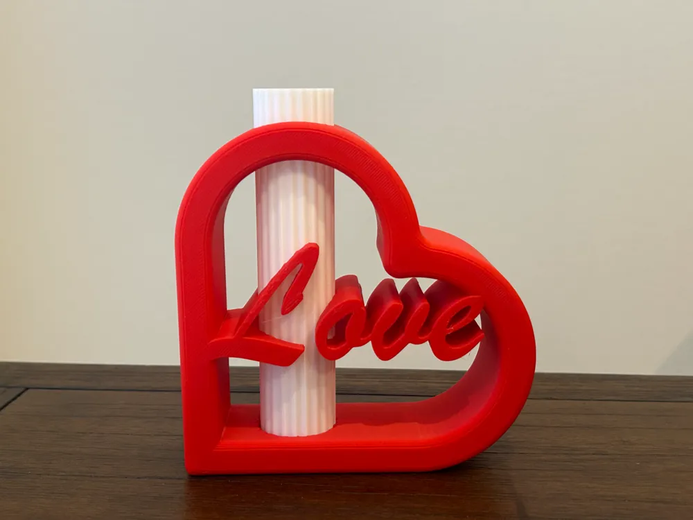 Love Heart Vase With Rose for Valentines Day by Makers Manifest ...