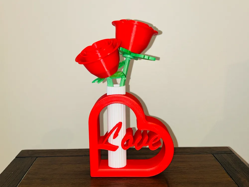 Love Heart Vase With Rose for Valentines Day by Makers Manifest ...