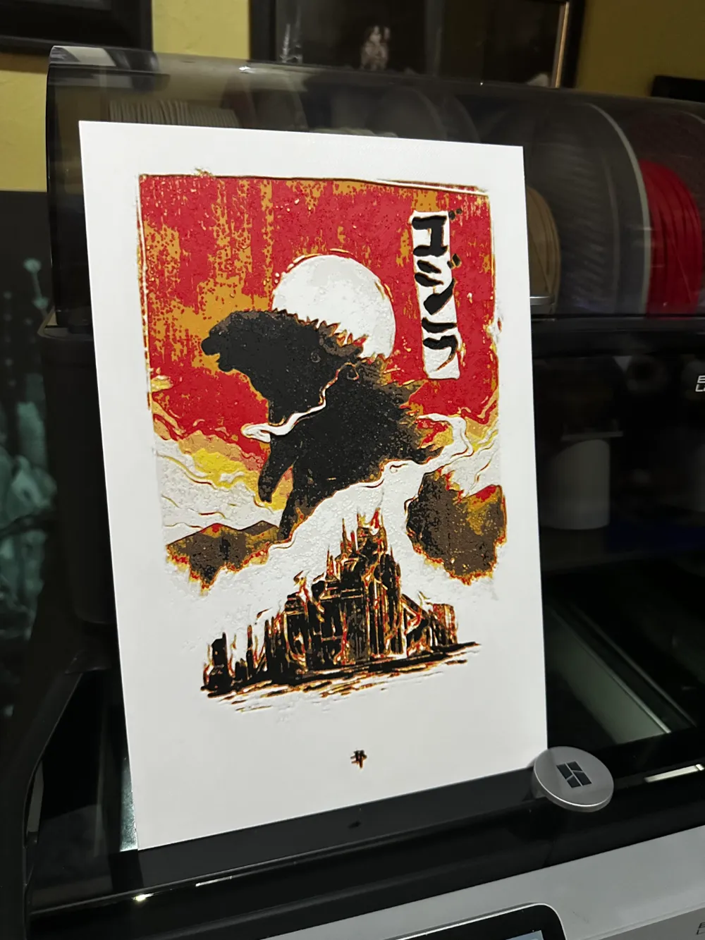 Remixed Hueforge of the Godzilla art - closer to original Remixed by ...