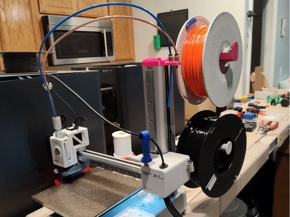A1 mini dual spool holder Remixed by thomaschamleeMakerWorld: Download ...