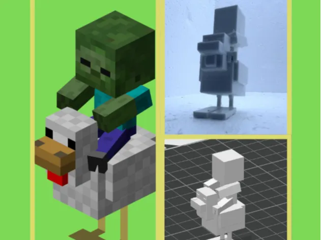 CHICKEN JOCKeY - MINECRAFT by Nagoh Creative MakerWorld: Download Free ...