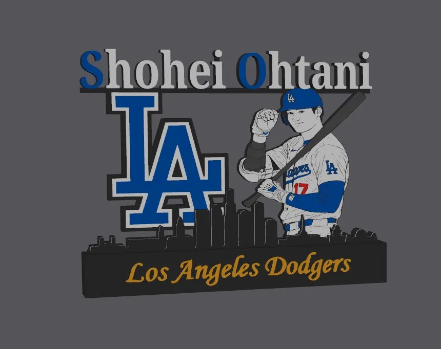 MLB - Los Angeles dodgers Shohei Ohtani display! - Free 3D Print Model ...