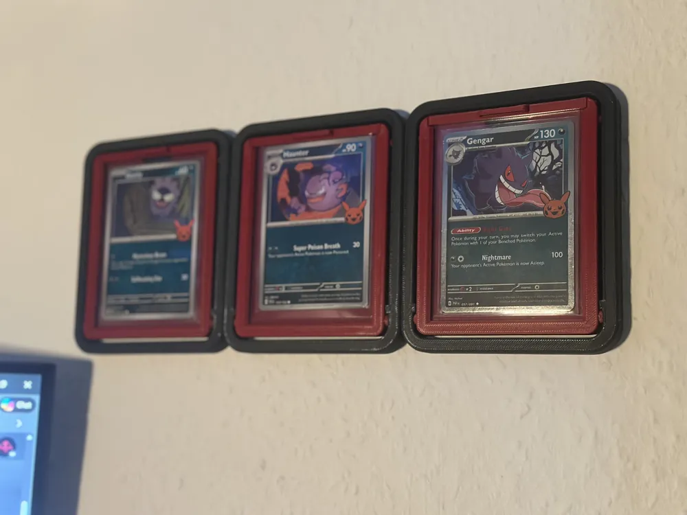 Wall-Mounted Pokemon Card Top Loader Display - Free 3D Print Model ...